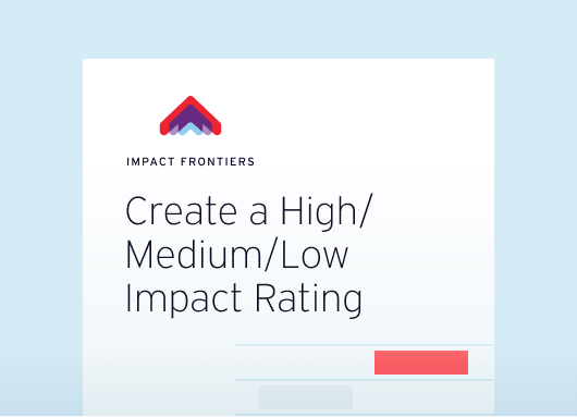 Module 2: Introduction to Impact Ratings | Impact Frontiers